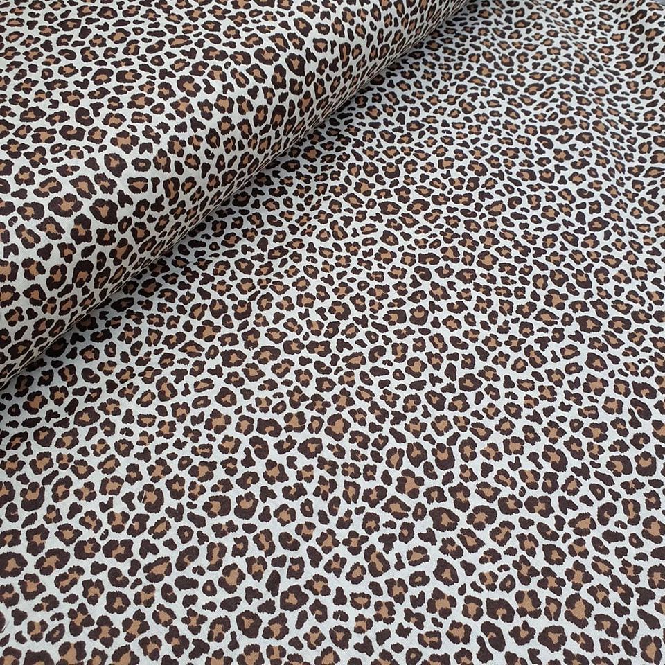 Ύφασμα βαμβακερό LEOPARDALI ΚΑΦΈ-ΜΠΕΖ – Συλλογή 14