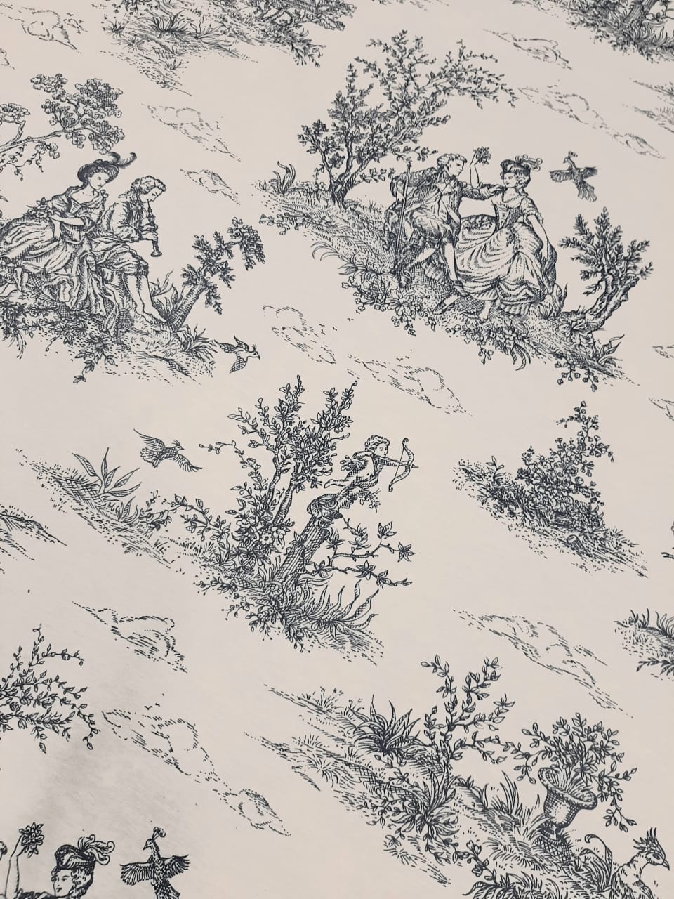Toile de jouy λευκό με μπλέ 3132339 Αδιάβροχο – Συλλογή 14